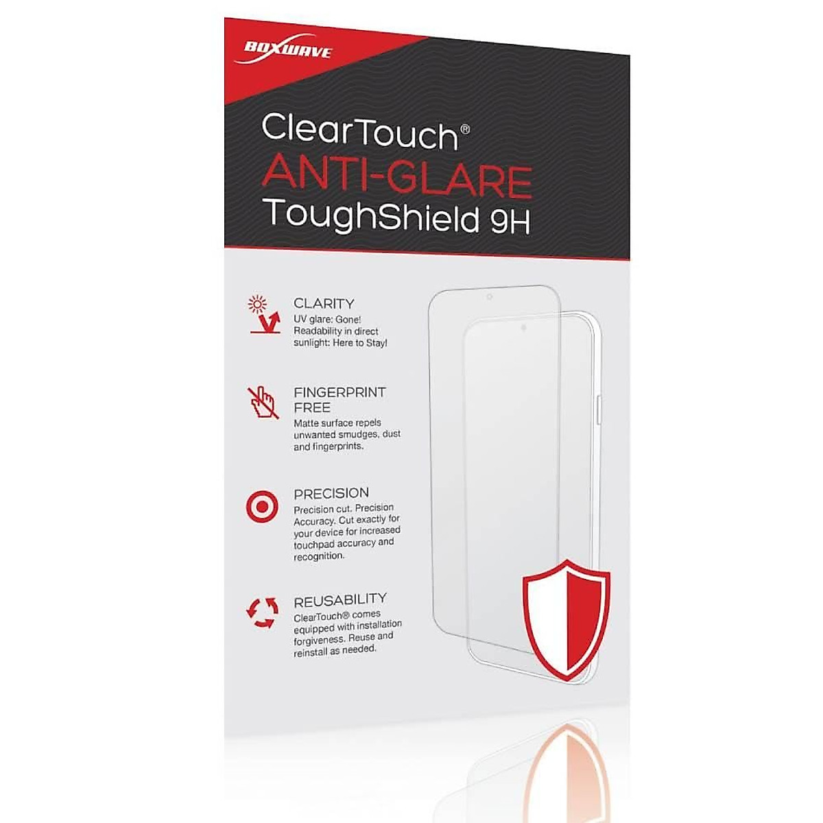 BoxWave Screen Protector Compatible with Ecobee New Smart Thermostat Premium - ClearTouch Anti-Glare ToughShield 9H (2-Pack), Anti-Glare 9H Tough Flexible Film Screen Protector