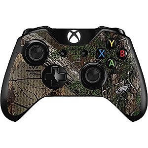 Skinit Decal Gaming Skin Compatible with Xbox One Controller - Officially Licensed NFL Philadelphia Eagles Realtree Xtra Green Camo Design
