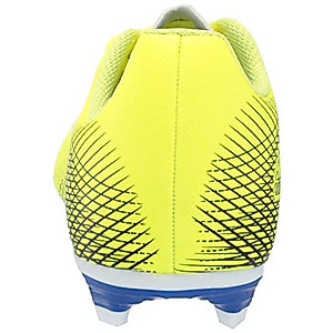 adidas Boy's X GHOSTED.4 Soccer Shoe, Solar Yellow/Black/Team Royal Blue, 5.5 Big Kid