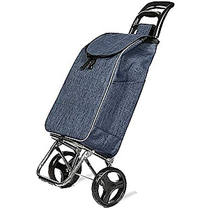 Shopping Trolley on Wheels Multi Function Shopping Cart Stylish Portable Folding Cart Detachable Large Capacity Waterproof and Wearable Storage Hand Trucks,