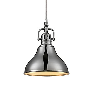 Globe Brushed Nickel Metallic 1 lights Pendant Light