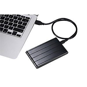 BIPRA USB 3.0 Ultra Slim Hard Drive Enclosure Case for 2.5" SATA Hard Drive Stylish Design GD25603 (Black_GD25603)