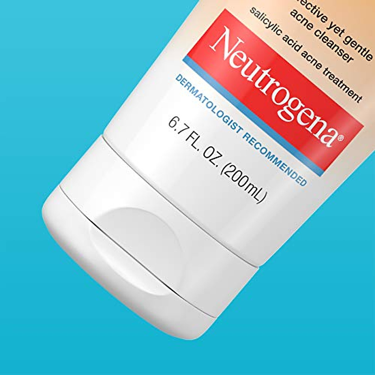 Neutrogena Oil-Free Acne Face Wash Cream Cleanser with 2% Salicylic Acid Acne Treatment, Non-Comedogenic & Gentle Daily Facial Cleanser for Acne-Prone Skin, 6.7 fl. oz