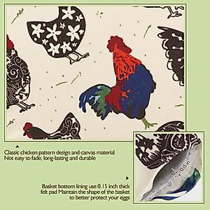 Egg Bags Hossmily Egg Basket Mini Egg Collecting Basket Egg Gathering Basket with 7 Pouches for Farmhouse Chicken Hen Duck Goose Housewife Garden Transporting Storage- 1 Pack