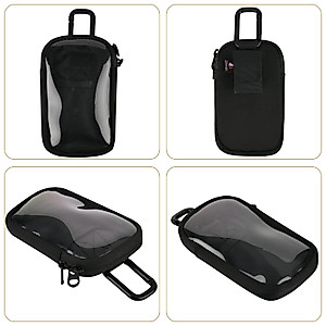 TXEsign MP3 & MP4 Player Carry Case Bag with Clear Window Travel Carrying Case for 4" Touch Screen MP3 MP4 Music Player Case Storage Bag with Inner Pocket for Earphones, USB Cable, Memory Card (Black)