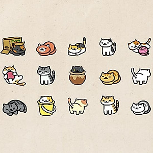 CafePress Neko Atsume Tote Bag Natural Canvas Tote Bag, Reusable Shopping Bag