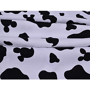 Love Potato Cute Women Girls Cooking Kitchen Apron with Pockets Black White Cow Print Bib Apron Gift, White