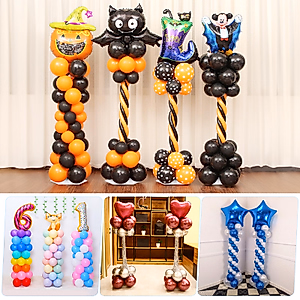 Aivwis Metal Telescopic Pillar Balloon Stand Set of 2, 6.6 Feet Balloon Tower, Height Adjustable Balloon Column Stand Kit Set for Halloween Birthday Graduation Party Decoration (Balloon Column Kit)