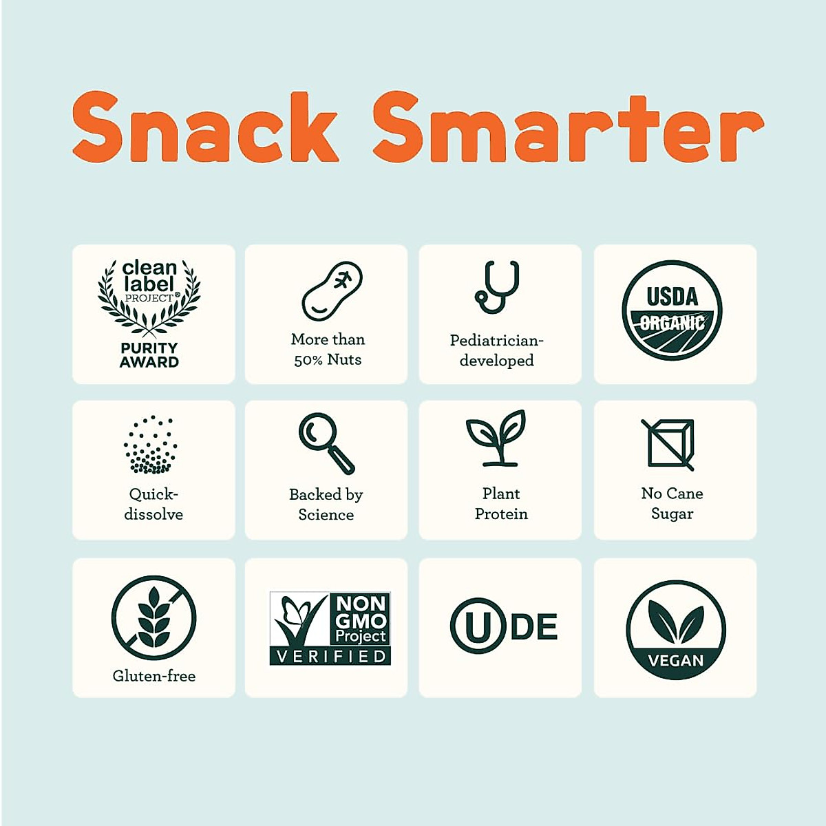 Mission Mighty Me Nutty Puffs Peanut Butter Puffs for Babies + Kids - Pediatrician Developed - USDA Organic, Plant-Based Protein, Gluten-Free Puffs Baby Snack - Peanut Flavor (1.5oz, 5-Pack)