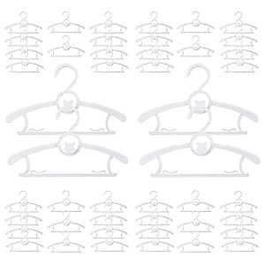 40 Pack Baby Hangers for Closet Plastic Kids Hangers Clothes Space Saving Hangers Non Slip Extendable Baby Hangers for Nursery Toddler Heavy Duty Clothing Hangers Bulk, White