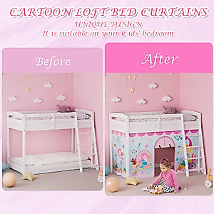 YRDKB Mermaid Bunk Bed Curtains - 45H Premium and Customizable Cartoon Loft Bed Curtains for Children to Enhance The Imaginative Creation Bedroom Curtains(3PCS,Twins)