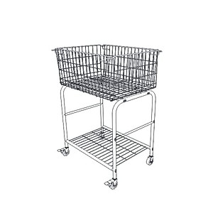 Rolling laundry cart, laundry basket, easy storage cart, easy moved laundry basket, laundry cart with wheels ,2 wheels with breaker.Metal basket,Black (black)