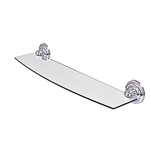 Allied Brass PQN-33/24 Prestige Que Collection 24 Inch Glass Shelf, Satin Chrome
