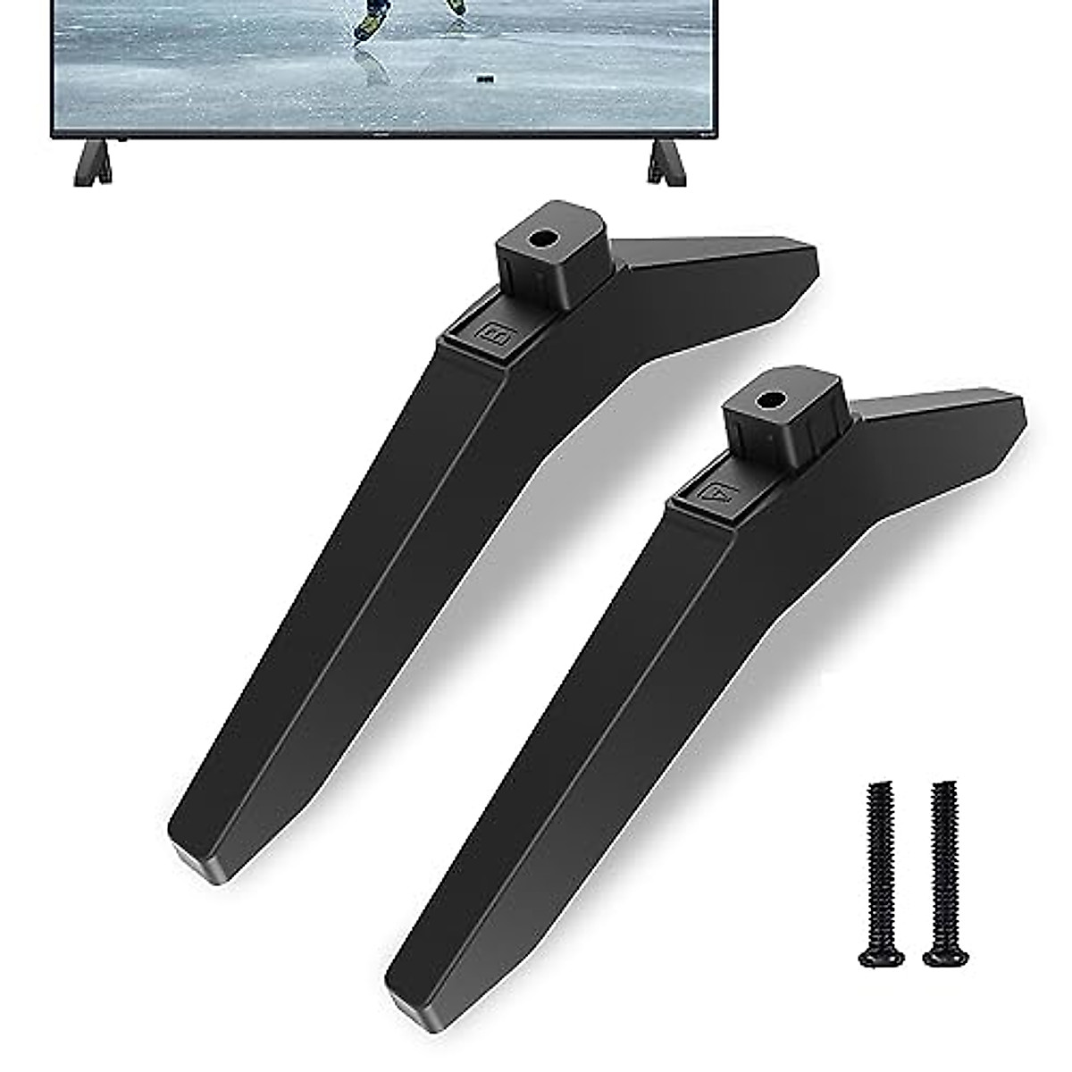 TV Legs for LG 43in TV UJ LJ Series, Compatible with LG TV Stand Replacement Base 43UJ6300 43UJ6300PUA 43UJ630T 43UJ635T 43LJ5500 43LJ550M 43LJ5550 43LJ5500UA with Screws