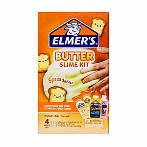Elmer’s Butter Slime Kit, Includes Elmer’s Glow in The Dark Glue, Elmer’s Glitter Glue, Elmer’s Butter Slime Activator, 4 Count