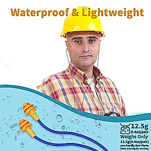 Work Earbuds Headphones, Cuzabe 10 Replacement Earbuds Wired in Ear Headphones for Work, Noise Cancelling Ear Plugs Earphones for Noise Reduction Motorcycle Riding Construction Work