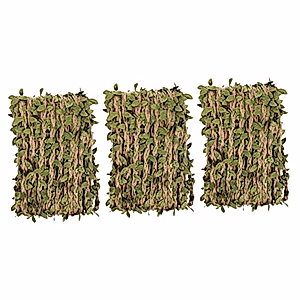 DOITOOL 3 Rolls Simulated Rope and Rattan Braid Accessories Plant Gift Jungle Decor Artificial Leaf Ribbon Natural Jute Rope Burlap Leaf Ribbon Simulation Rope Gift Wrapping Rope