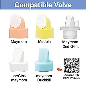 Maymom Pump Parts Work with Spectra S2 Spectra S1, 24mm Flange Valve Tube Bottle Backflow Protector, Not Original Spectra S2 Accessories Spectra Duckbill Valve Spectra Bottle Spectra Flange (24mm)