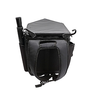 VeloTee | Home Plate Baseball & Softball Bat Bag | Softball and Baseball Coaches Bag | Baseball Bucket Backpack with Built in Batting Tee