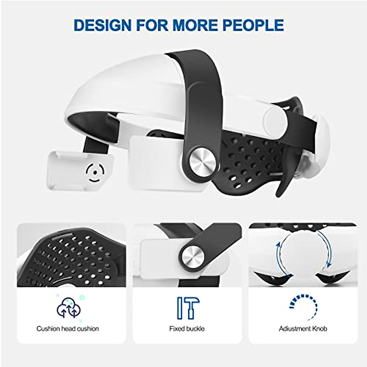 Eyglo M3 Head Strap for Oculus Quest 2 Balance Weight,Travel Carrying Case for Meta Quest 2 Compatible with M2 Head Strap,Elite Strap and Accessories (2-in 1 Gray)