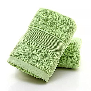 LRUUIDDE Bathroom Hand Towels 2 Set,100% Cotton Hand Towel for Bath, Hand, Face, Kitchen, Super Soft, Highly Absorbent, Machine Washable, Size 14" x 30" (Green)…