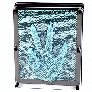 E-FirstFeeling 3D Pin Art Toy Extra Large 10" X 8" Pin Art Board Pin Impression Sculpture Toy for Kids Adults Hand Mold Board Toy - Light Blue