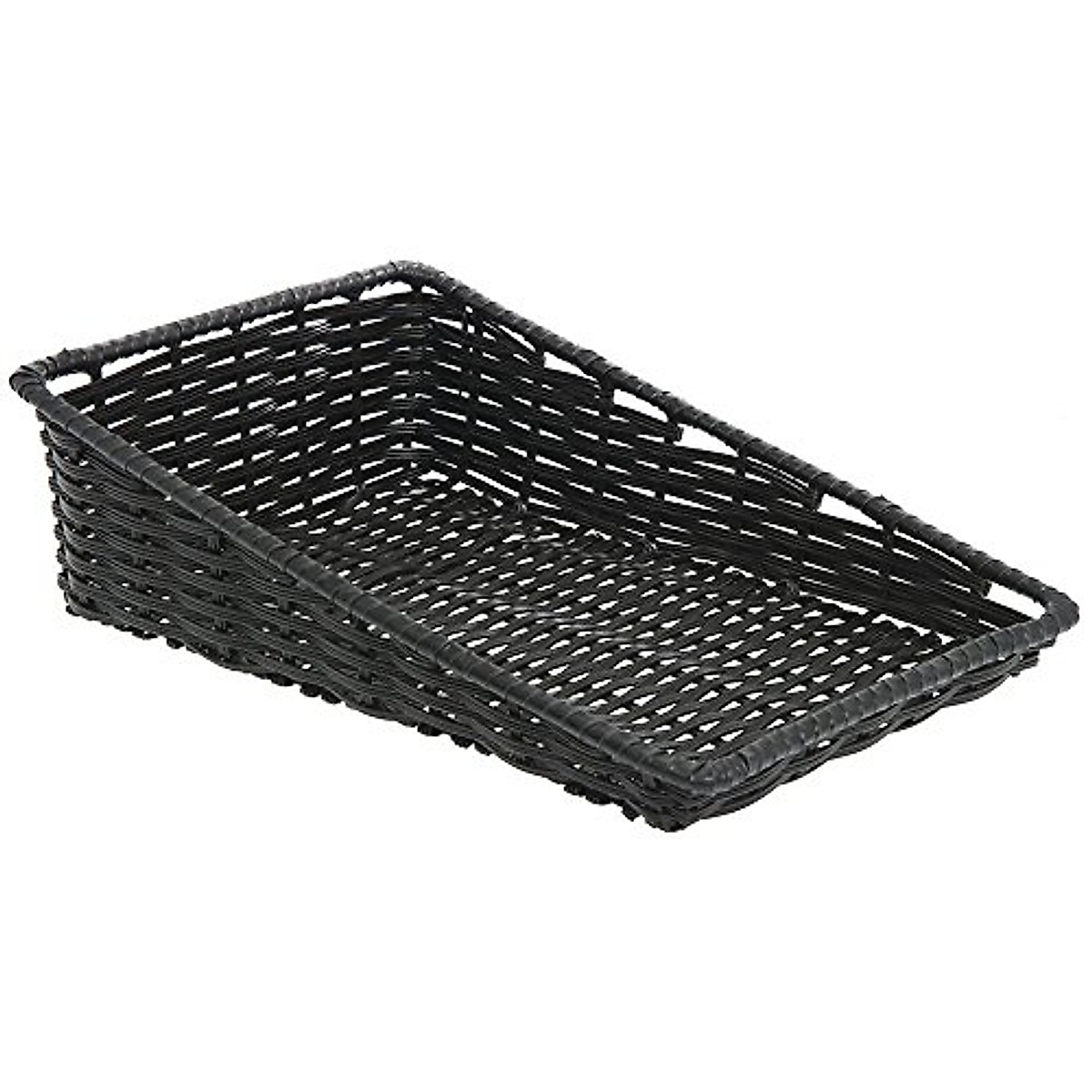 HUBERT® Black Tapered Produce Basket - 11 1/2"L x 18"D x 1 1/2" to 5"H