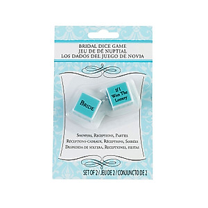 Lillian Rose Shower Party Dice Game, White, Medium