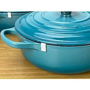 Gadget Ray Dutch Oven Lid Protector Clips Flexible Bumper for Storage Pack of 12 Made in The USA (White)