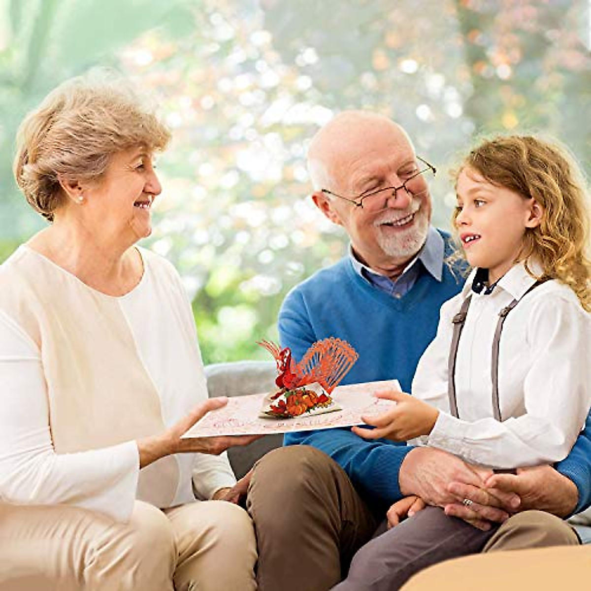 Oritouchpop Thanksgiving Turkey Pop Up Card - Handmade 3D Give Thanks Card, Happy Thanksgiving gift, Fall Thank You Card, Fall Greeting Card For Boy Girl Children Mom, Dad, Grandma, Grandpa