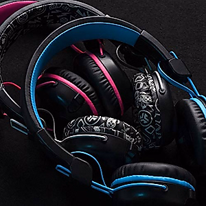 JLab JBuddies Play Gaming Wireless Kids Headset | Blue | 22+ Hour Bluetooth 5 Playtime 60ms Super-Low Latency for Mobile Gameplay | Retractable Boom Mic | AUX Cord Compatible w/Gaming Consoles