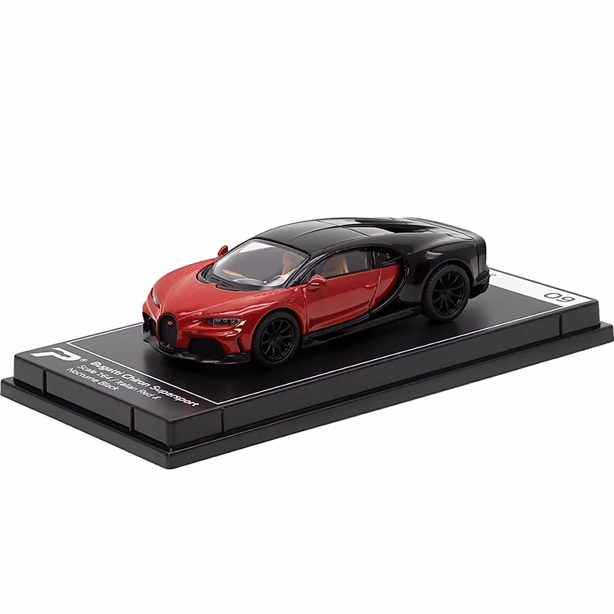 PosterCars 1:64 Scale Bugatti Chiron Supersport Italian Red & Nocturne Black Hypercar League Collection No.9