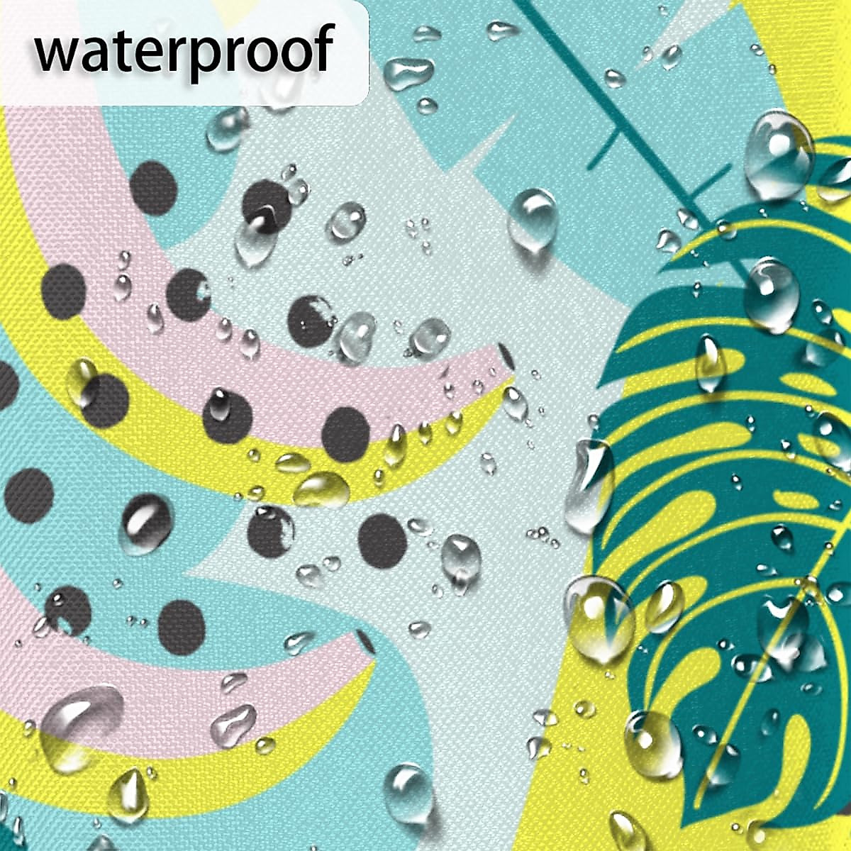 Aglebo Toucan Flamingos Cactuses Leaves Shower Curtain Fabric Shower Curtain Set with 12 Hooks Water-Proof 72 * 72 Inches for Bathroom Beach Caravan Hotel