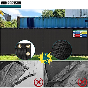 TANG Sunshades Depot Black 4x50' FT Privacy fence screen Temporary 150 GSM Heavy Duty Windscreen Fence Netting Fence Cover with Zipties 88% Privacy Blockage excellent Airflow 3 Years Warranty