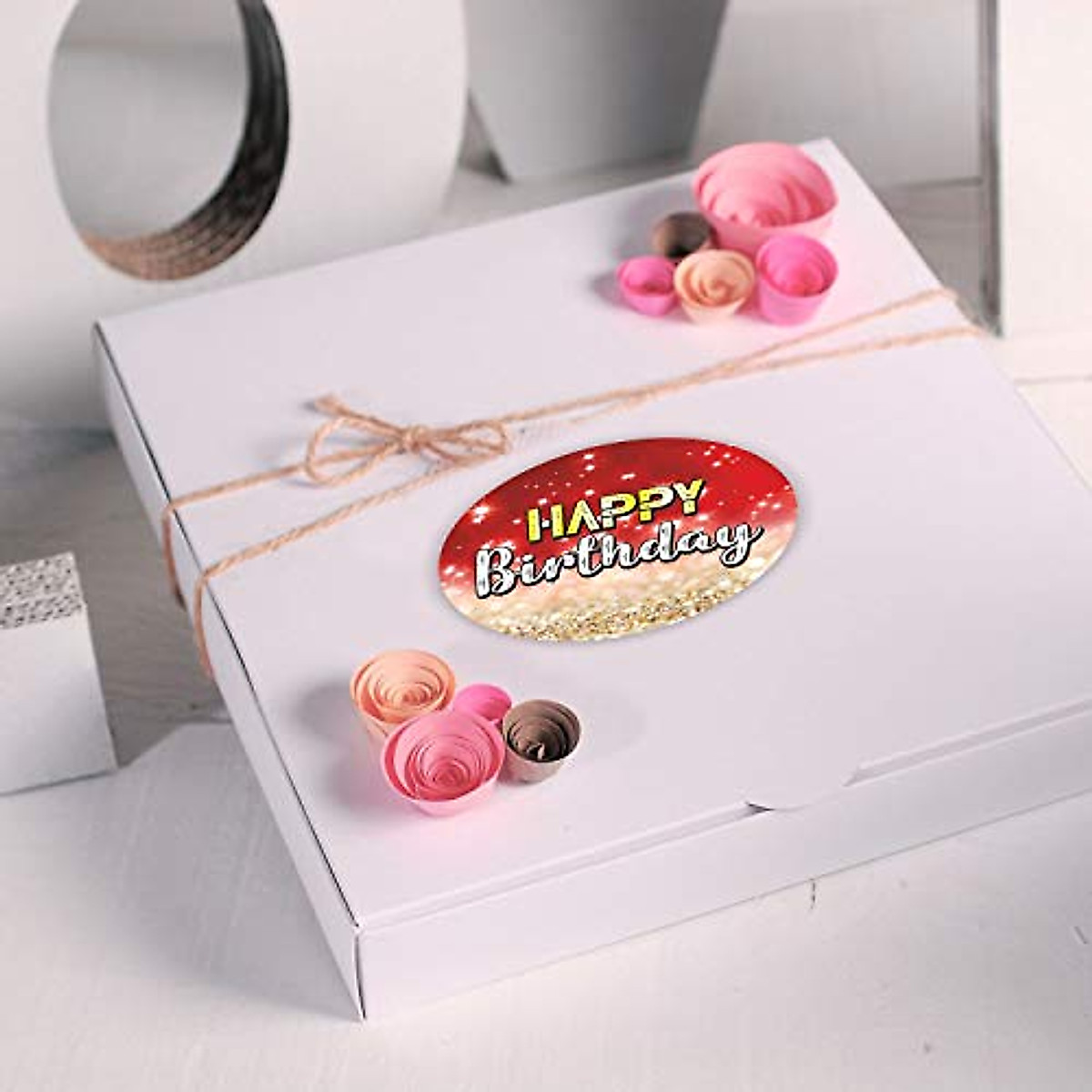 PARTH IMPEX Happy Birthday Stickers Seals Labels (Pack of 120) 2" Large Round for Gift Envelopes Cards Boxes