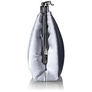 Jessica McClintock Blaire Womens Satin Frame Evening Clutch Bag Purse With Shoulder Chain Included, Silver