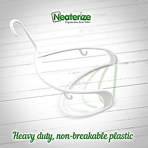 Plastic Clothes Hangers Heavy Duty - Durable Coat and Clothes Hangers - Lightweight Space Saving Laundry Hangers - Perfect Dorm Room Essentials for College Students Guys, Boys or Girls - 20 Pack White