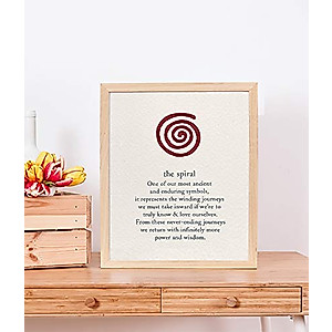"The Spiral" Inspirational Wall Art Print -8 x 10 Print Wall Art Ready to Frame. Home-Office-Studio-School Décor. This Spiritual Wall Print Represents Learning True Self To Maximize Your Full Power!