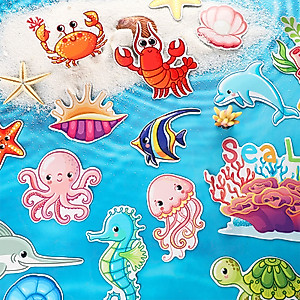 25 Pcs Cruise Door Decorations Magnetic Ocean Sea Animal Car Magnets Fish Fridge Magnet Stickers Cruise Door Magnet Hawaii Tropical Magnetic Decals for Refrigerator Kitchen