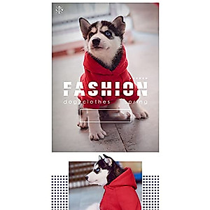 Dog Hoodie, Comfortable Soft Breathable Warm Dog Clothes, Outdoor Sports Dog Face Hoodie, for Small, Medium, and Large Dogs (X-Small, Red)