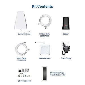 HiBoost Cell Phone Signal Booster for All Carriers| Up to 2000 Sq Ft| High Power Outdoor Receiving Antenna and Indoor Transmitting Antenna|for 5G/4G/3G LTE|App Service + Install| FCC Approved