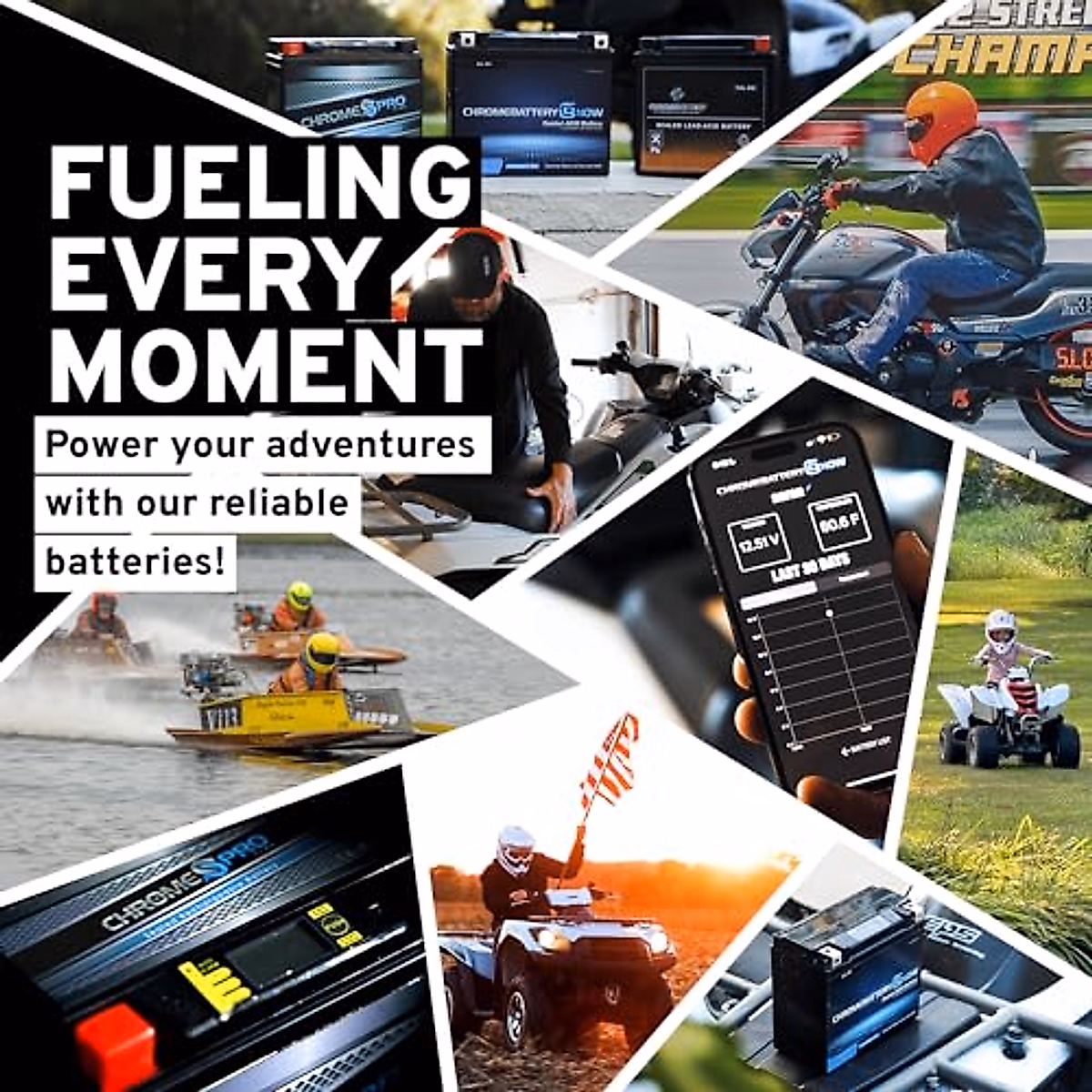 Chrome Battery 12V 15AH SLA Rechargeable Replacement Battery compatible with UPS Back Up, Electric Scooter, Wheelchair, Alarm, and More: 5.94 x 3.86 x 3.74, T2 Terminal