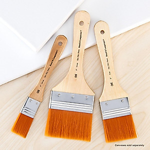 Royal Brush Golden Taklon Paint Brushs, Assorted Sizes, Set of 3