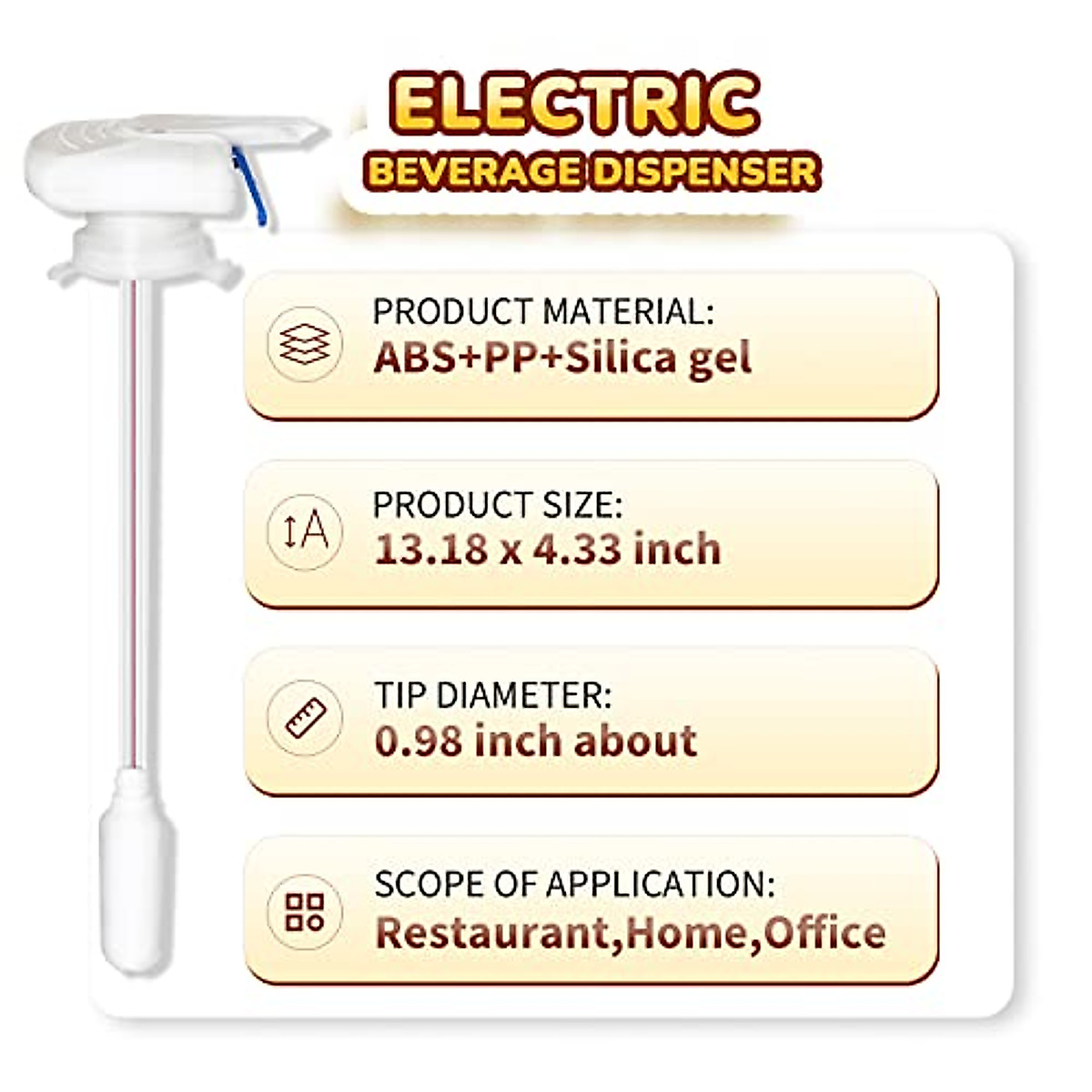 FOCHIER F Automatic Drink Dispenser, 2PCS Electric Tap for Milk Juice, Drink Dispenser with Stainless Straw Cleaning Brush, Milk Dispenser for Kids, Beverage Dispenser for Party Wedding