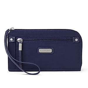 Baggallini womens Zip Around Travel Accessory Travel Wallet, Navy, One Size US