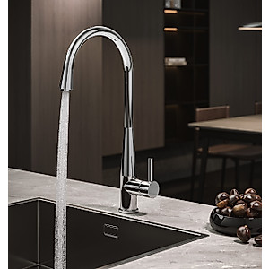 Kitchen Faucet Modern Single Handle High-arch Gooseneck Lead-free Solid Brass Sink Faucets