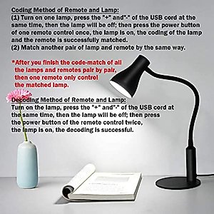 CeSunlight LED Desk Lamp, 3 Lighting Modes and 6 Brightness Levels, 10W Flexible Gooseneck Table Lamp for Living Room and Study, Remote Control with Timing Function, AC Adapter Included (Black)