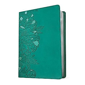 NLT Compact Giant Print Bible, Filament Enabled (LeatherLike, Peony Rich Teal, Red Letter)
