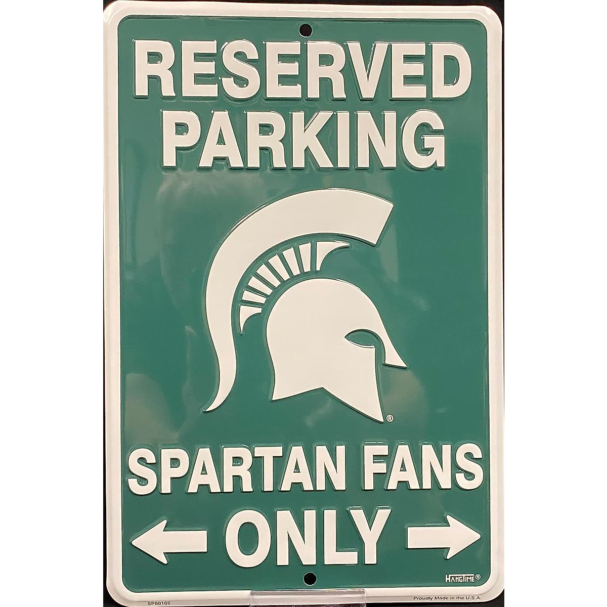 Hangtime Michigan State University - Michigan State Spartans - Reserved Parking Fans Only 8 x 12 Parking Sign