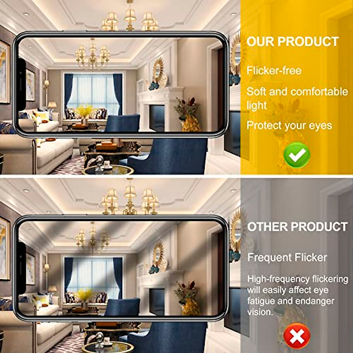 16W E12 LED Corn Bulbs, 1500LM Natural White 4000K Candelabra Light Bulbs, 100W Equivalent, E12 Base LED Chandelier Bulbs, Non-Dimmable LED Lamp, 4Pack